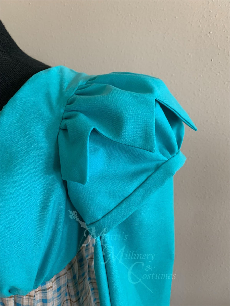 Lizzy Bennet Blue Turquoise Aqua Regency Jane Austen Day Dress Spencer ...