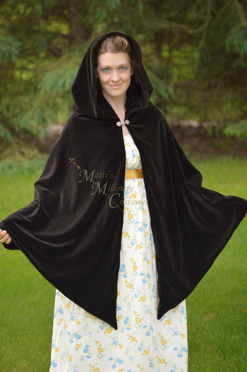 Tippet Short Cape Regency Medieval Victorian Cape Hooded Cloak Capelet ...